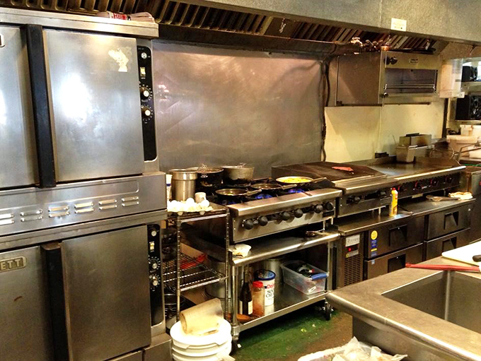 Where the magic happens—a glimpse into the kitchen reveals the serious hardware behind those comfort food classics.