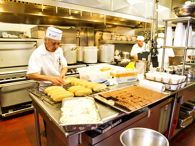 Behind the scenes where sandwich magic happens &ndash; those bakers work harder than my smartphone.