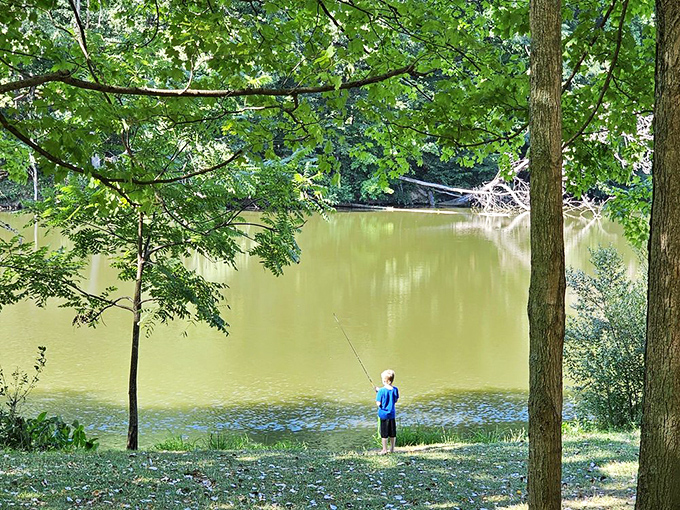 Fishing here is less about catching dinner and more about catching your breath.