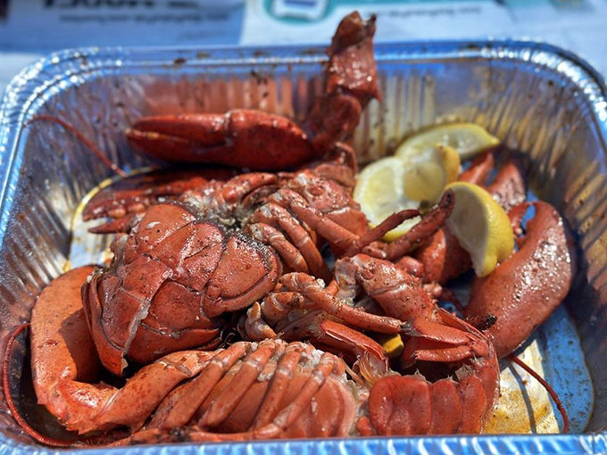 These lobsters didn't sacrifice themselves in vain. Their noble end brings joy to someone's taste buds.