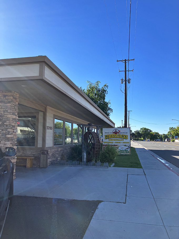 Lumberjacks Restaurant serves up hearty meals with a side of nostalgia, complete with a water wheel that somehow makes pancakes taste even better.