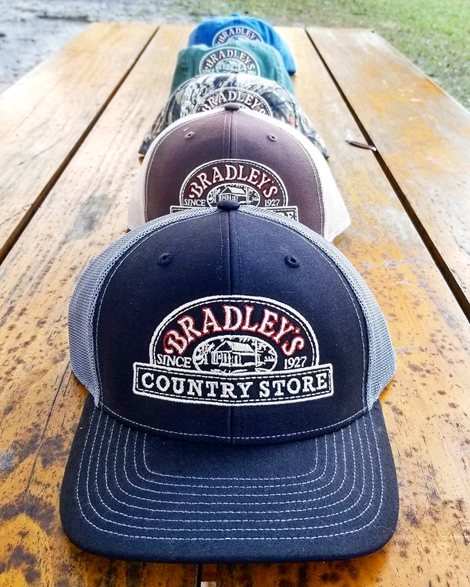 Take home a piece of history with these authentic Bradley's caps and merchandise.