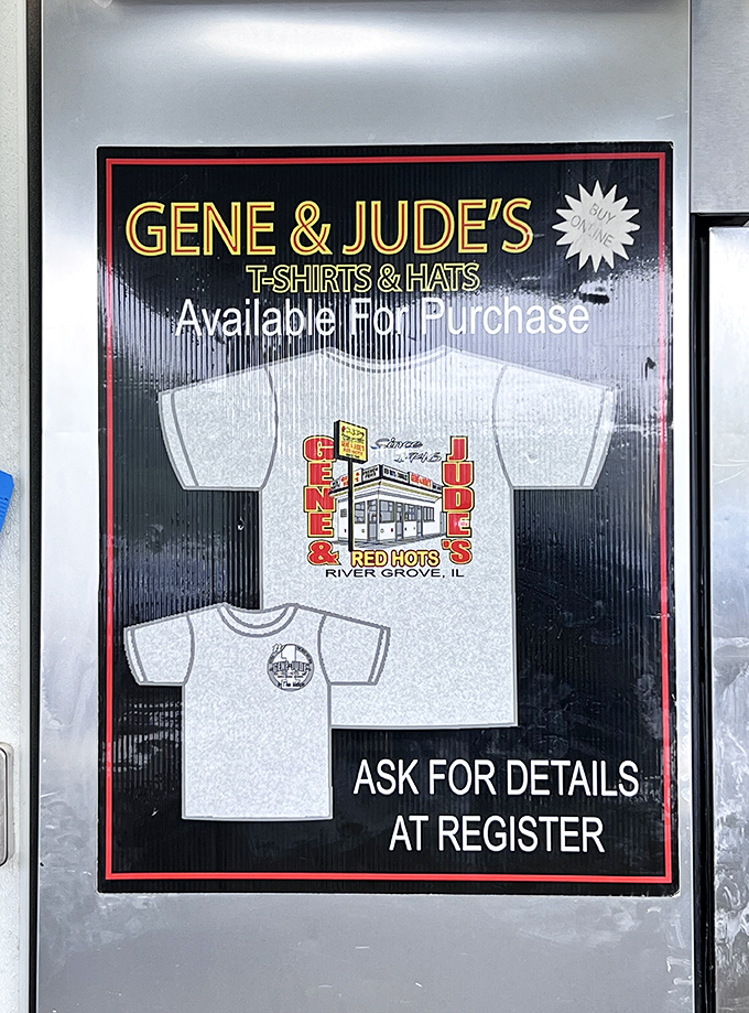 Even the merch at Gene & Jude's is no-nonsense. The t-shirt doesn't need clever slogans when the restaurant's reputation speaks for itself.