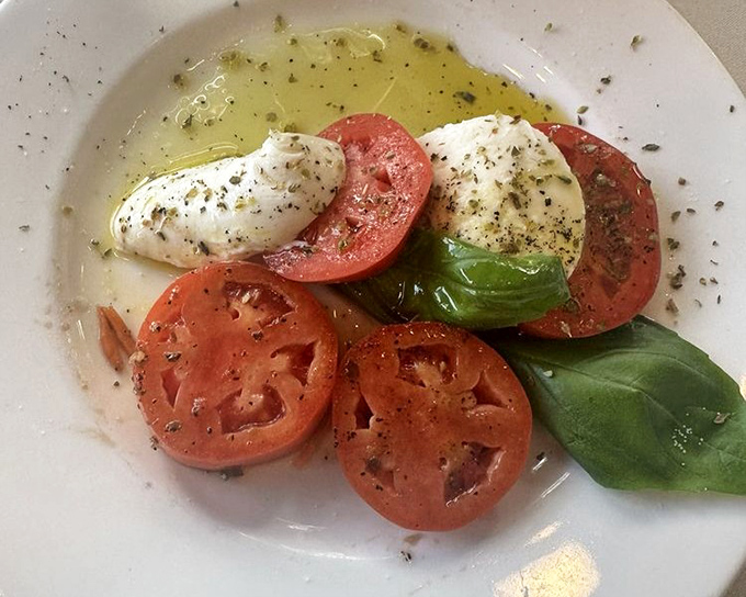 The caprese salad &ndash; Italy's genius contribution to mankind that proves sometimes the simplest combinations are the most divine. and tomatoes