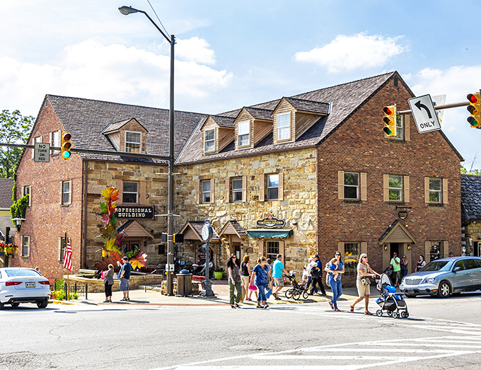 The Nashville Professional Building blends historic stonework with modern purpose, much like the town itself.