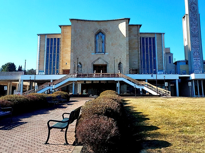 Modern architecture meets spiritual serenity in a way that would make your interior designer weep with joy.