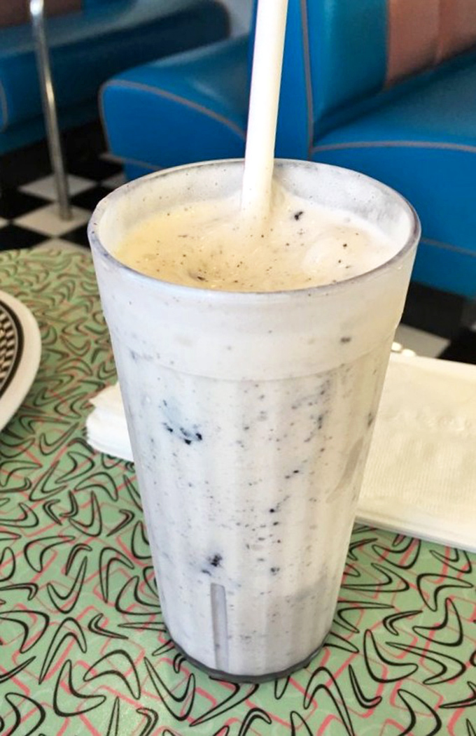 This Oreo milkshake isn't just a drink, it's a commitment to happiness&mdash;thick enough to require serious straw strength and worth every calorie.