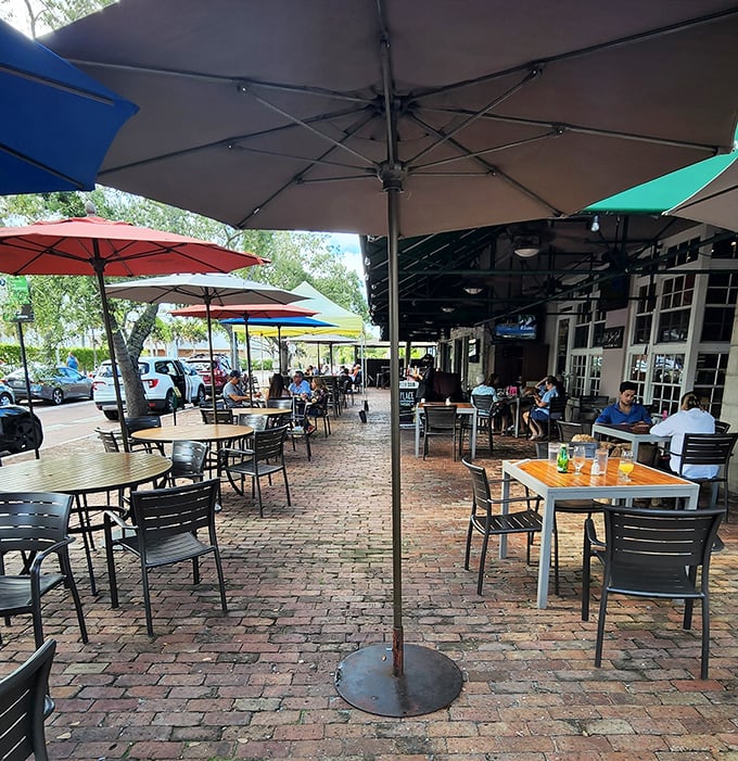 Outdoor seating under Miami's blue skies offers the perfect backdrop for people-watching between bites of breakfast bliss.
