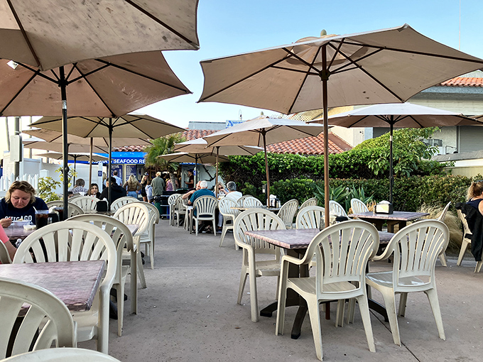 Under those umbrellas, strangers become united by a common cause&mdash;the pursuit of perfectly prepared seafood with ocean breezes as a bonus.
