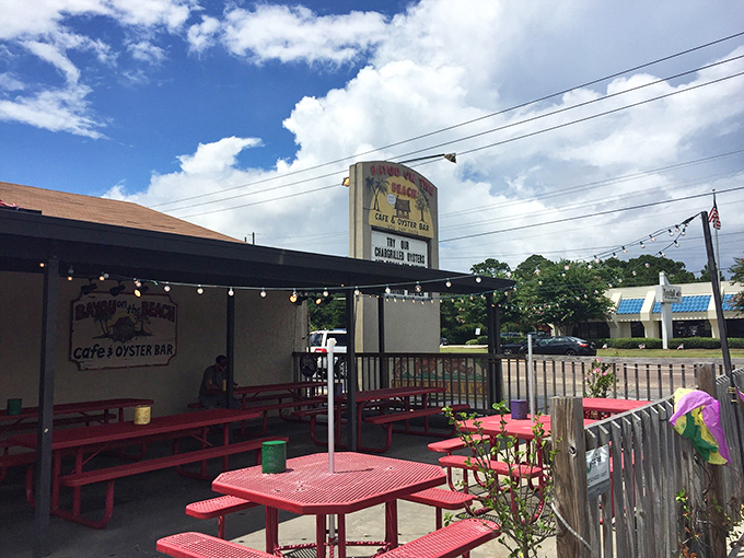 Outdoor seating where the Florida sunshine is complimentary and the string lights are just showing off.