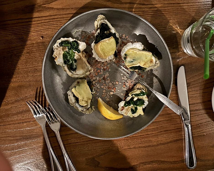 These aren't just oysters&mdash;they're little flavor bombs dressed in their Sunday best, ready for their close-up before their delicious demise.