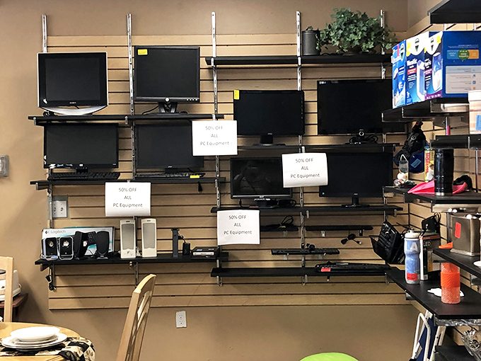 Technology's rapid evolution displayed on a single wall. Yesterday's cutting edge becomes today's affordable option for budget-conscious computer users.