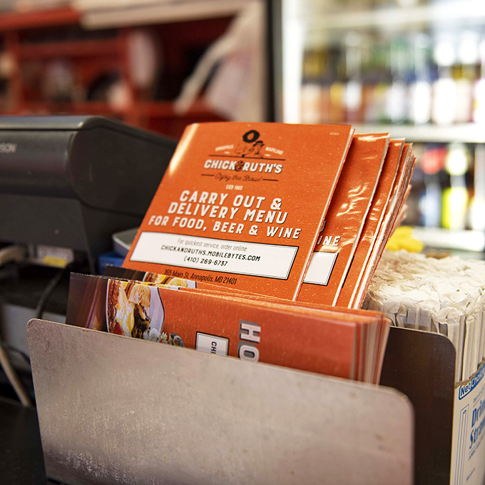 Take-out menus that promise the Chick & Ruth's experience can follow you home&mdash;though the atmosphere stays behind.