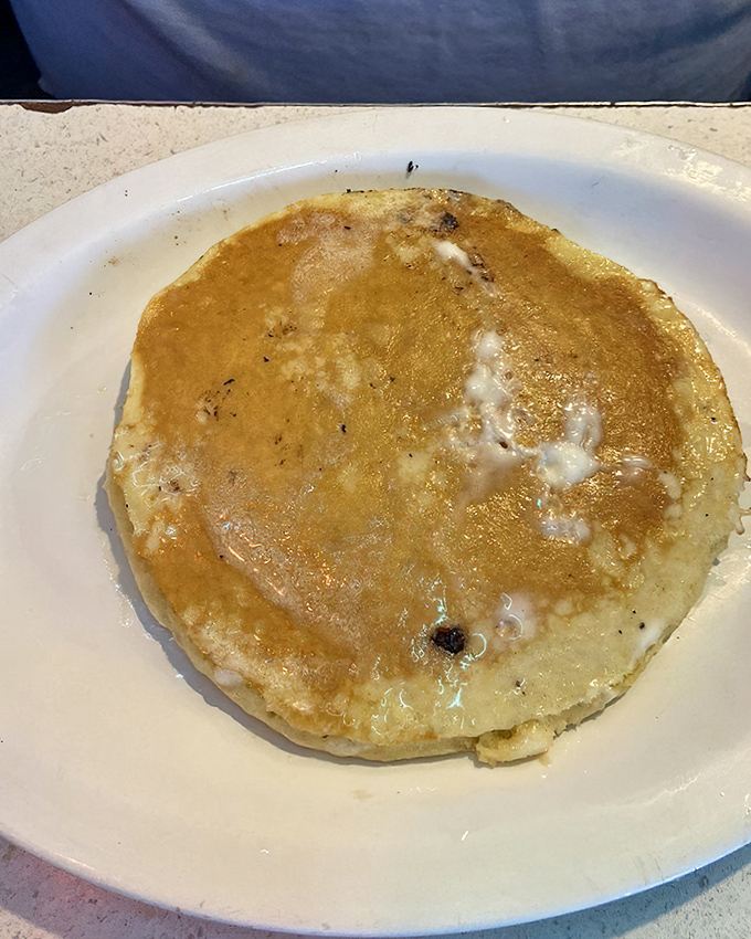 One perfect pancake that proves sometimes less is more, especially when "less" is this fluffy and golden.