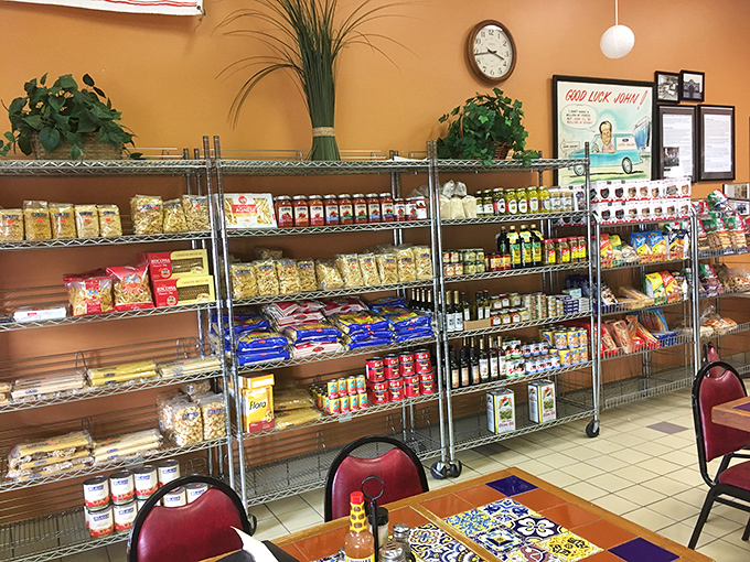 The grocery section feels like raiding an Italian grandmother's pantry. Everything you need for an impromptu feast is right at your fingertips.