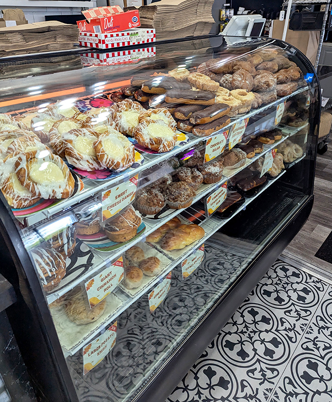 A display case that tests your willpower and decision-making abilities more thoroughly than any corporate job interview ever could.