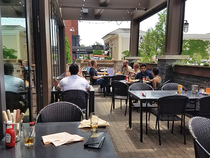 Patio dining where the weather cooperates and your meal tastes even better with a side of fresh air.