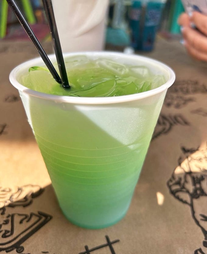 The Pier Punch brings beach vibes to your table &ndash; liquid sunshine in a mason jar.