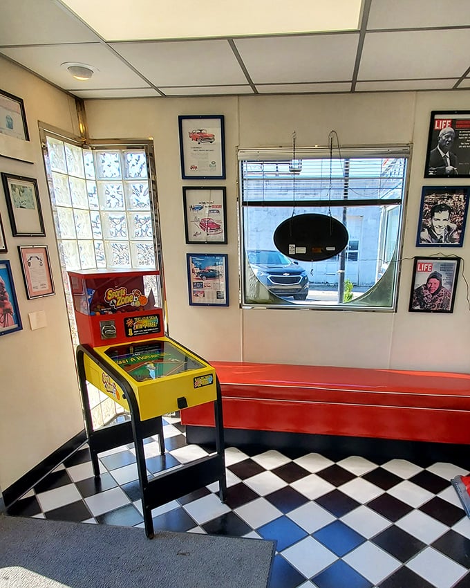 Where else can you play a quick game of pinball between bites of pie? The ultimate multitasking experience for the young at heart.