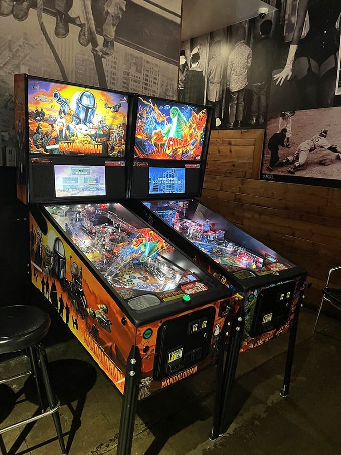 The Mandalorian pinball machine &ndash; because this is the way... to wait for your pizza. New York nostalgia meets space western entertainment.