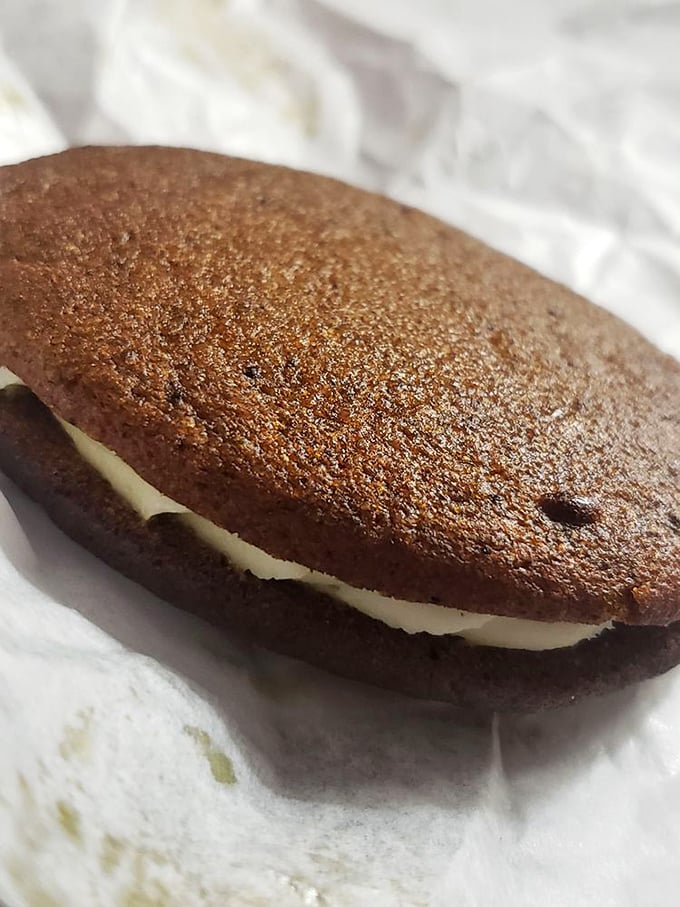 The whoopie pie&mdash;dessert's answer to the sandwich. Two chocolate pillows embracing a creamy center in a bear hug of deliciousness.