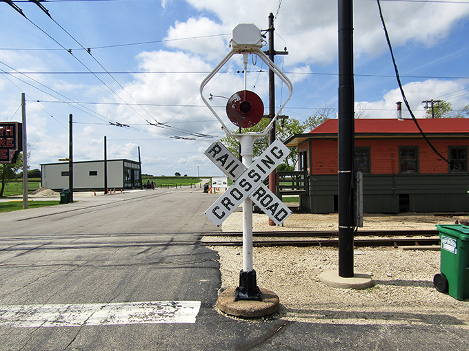 The crossing sign that still makes your heart race, even without an approaching train.