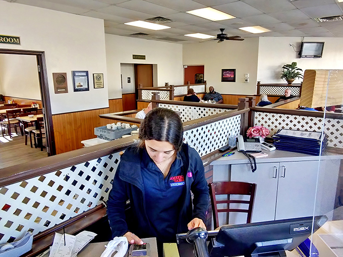 The heart of American Table&mdash;where servers orchestrate the delicate ballet of hot plates and warm welcomes.