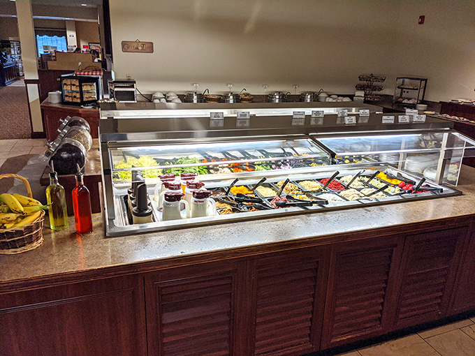 The salad bar &ndash; where you can pretend to be healthy before demolishing a slice of shoofly pie. Balance is everything.