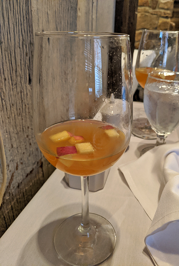 Sangria sparkles with diced fruit gems, promising liquid sunshine in every refreshing, wine-kissed sip.