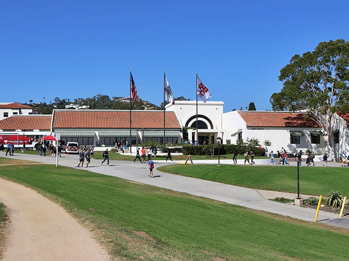 Santa Barbara City College: where students pretend to study while secretly wondering how they scored the most beautiful campus views in America.