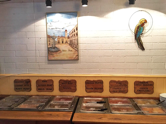 The self-service station: where patience is rewarded with perfectly seasoned fillings. Like a treasure chest, but the gold is edible.