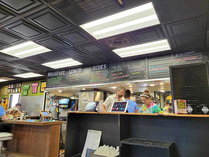 Where the magic happens, one order at a time. The open kitchen concept lets you witness the choreographed chaos that produces those perfect plates.