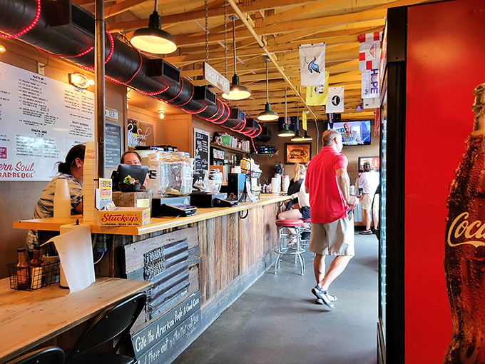 The command center where orders flow and barbecue destiny unfolds one sandwich at a time.