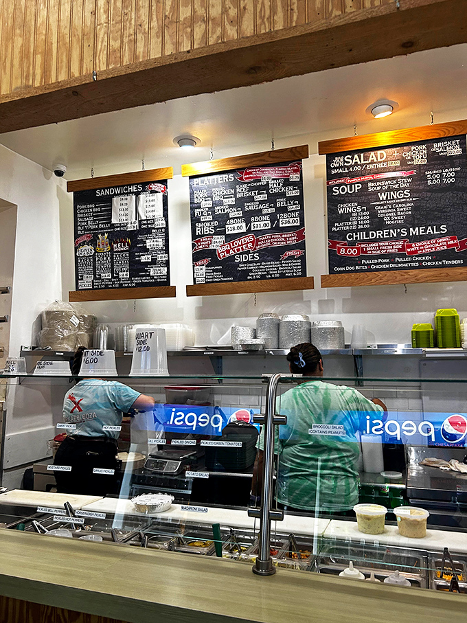 Where the magic happens&mdash;watching skilled hands transform hunks of meat into barbecue masterpieces is like witnessing culinary alchemy in action.