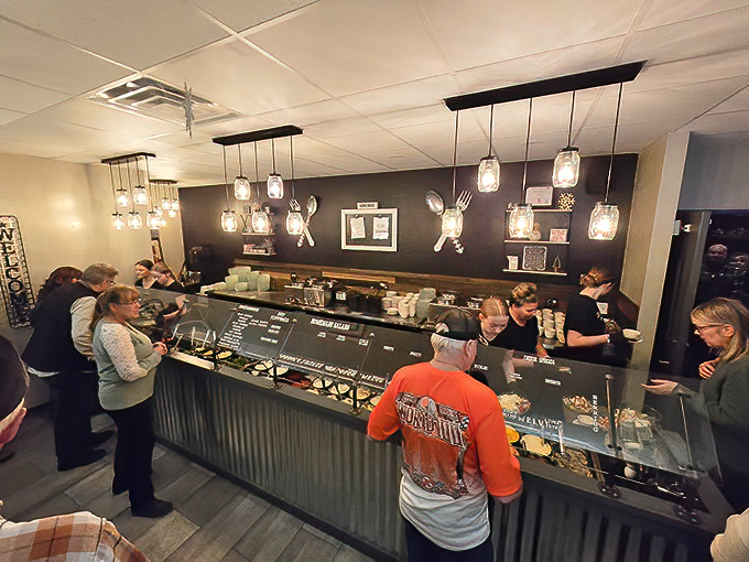 Where magic happens—this service counter bridges the gap between kitchen wizardry and dining room delight.