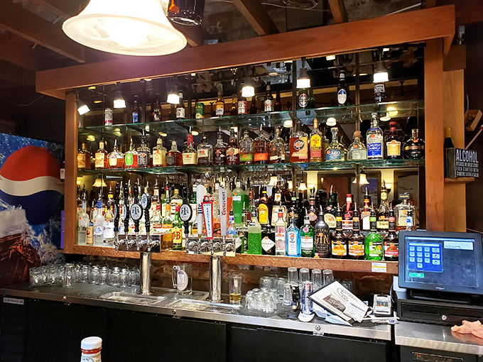 Where mixology meets architecture – exposed brick, gleaming glassware, and enough spirits to lift anyone's.