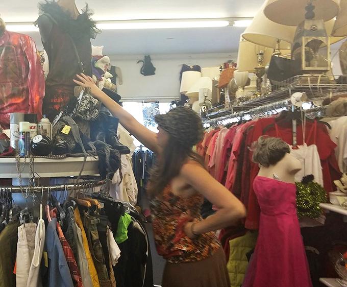 Treasure hunters in their natural habitat, reaching for possibilities among the racks. The thrill of the find is universal&mdash;and slightly addictive. 