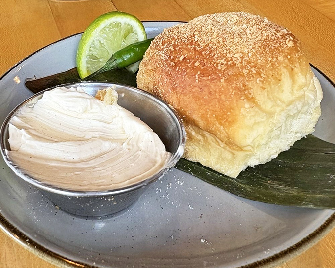 Pandesal with a side of heaven. This Filipino bread roll is the perfect vehicle for sopping up every last drop of sauce.