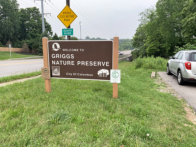 "Welcome to Griggs Nature Preserve"&mdash;your official invitation to escape the concrete jungle without leaving Columbus city limits.