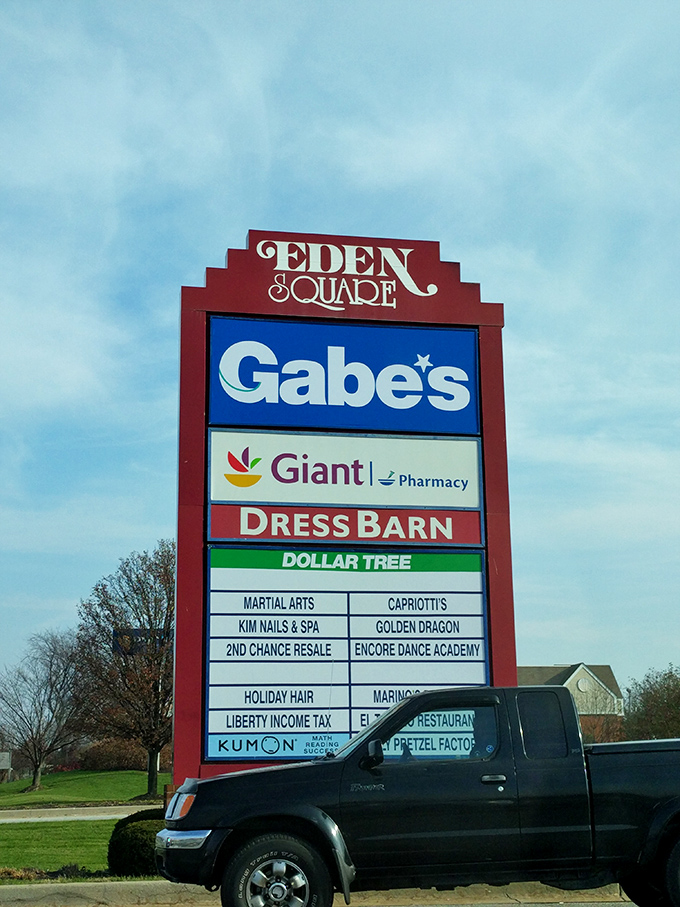 Shopping center royalty—Gabe's holds court among retail neighbors, drawing bargain hunters from across the First State.
