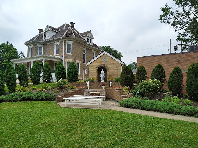 This elegant historic home and adjacent shrine create a peaceful sanctuary where spiritual reflection meets architectural appreciation.