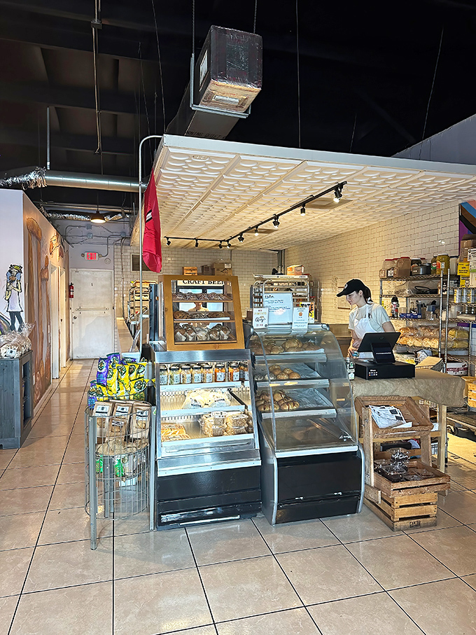 The open kitchen design lets you witness the bread ballet&mdash;where flour, water, and time transform into something worth driving across state lines for.