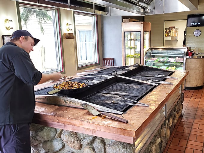 Where culinary magic happens. The staff treats each ingredient with the respect it deserves before it makes its journey to your eager plate.