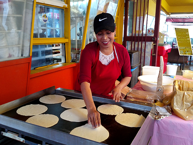 Fresh tortillas being made right before your eyes &ndash; because nothing beats the real deal when it comes to authentic preparation. 