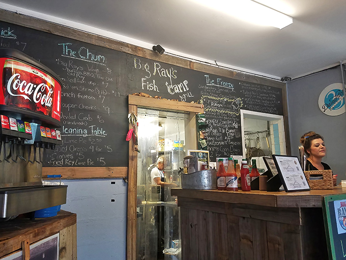 Behind every great seafood shack is a team that knows their way around the catch of the day. The magic happens behind that window.