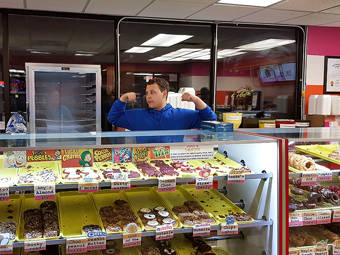 The maestro at work &ndash; flexing those donut muscles to bring you another batch of perfection.