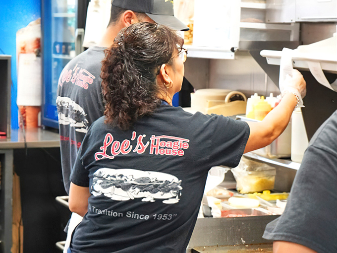 Dedicated staff wearing their sandwich pride on their sleeves – literally. These are the unsung heroes of your lunch satisfaction.