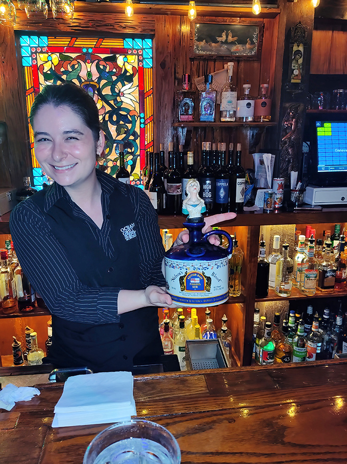 Behind every great restaurant is staff who love what they do &ndash; and at Ocean Grill, that passion is as evident as the stained glass behind them.