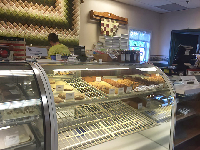 Behind every great Amish restaurant is a display case of temptations that make willpower crumble faster than their fresh-baked cookies.