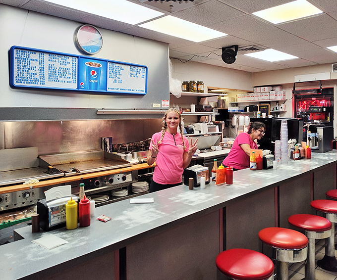 The kitchen crew works with the synchronized precision of a NASCAR pit team, turning orders into edible art in minutes flat.